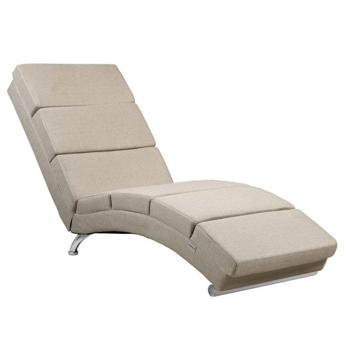 Chaise Longue de Relaxation - Fauteuil Relax - Sable - Design Moderne ...