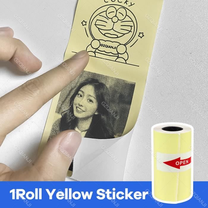 1 autocollant jaune - Rouleau De Papier Pour Imprimante Photo ...