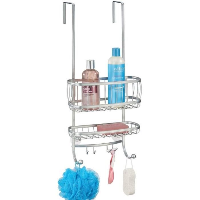 MDesign Rangement de Douche Suspendu à la Porte de la Douche – étagère ...