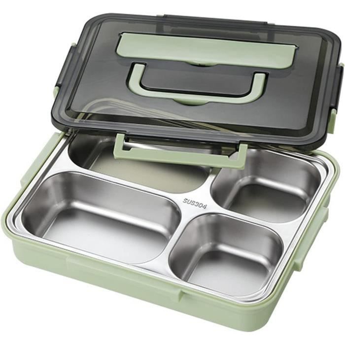 Bento Lunch Box Inox, Lunch Box Isotherme Avec Compartiments, Portable ...