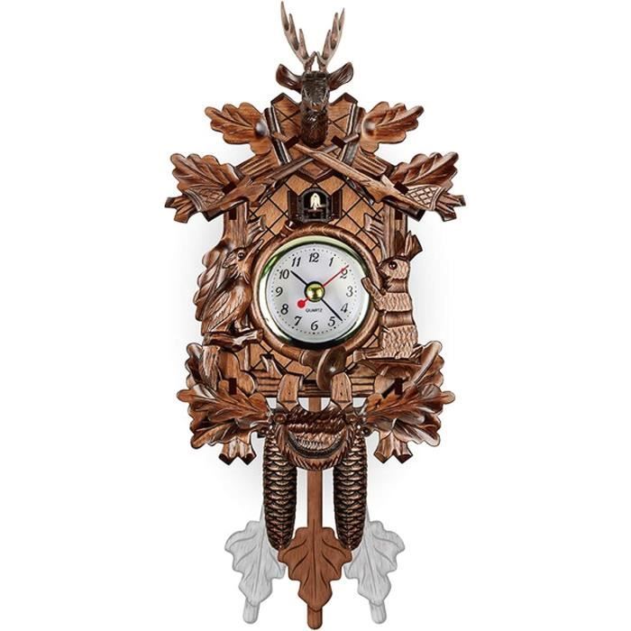 Pendule À Coucou Chalet De La Forêt-Noire, Horloge Murale En Bois Avec ...