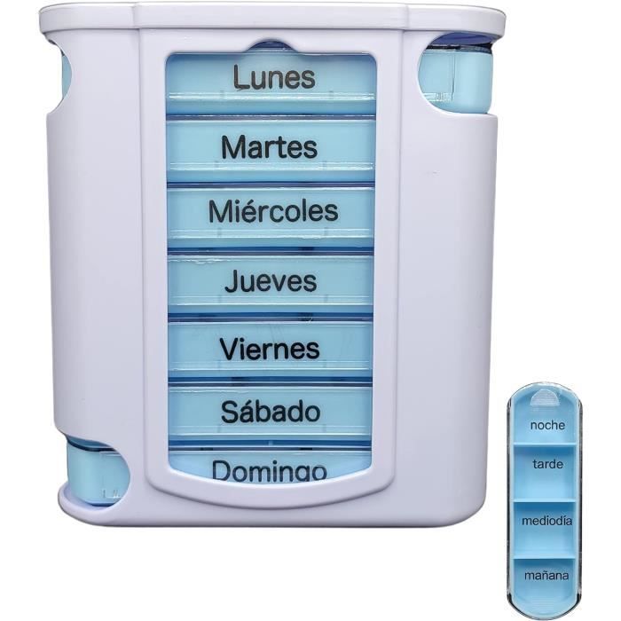 Pilulier Hebdomadaire À 4 Prises En Espagnol | Pour Les 7 Jours De La ...