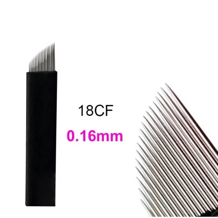 Lame de Microblading noire Nano 100mm 9 12 14 16 18 21 Pin-U pour ...
