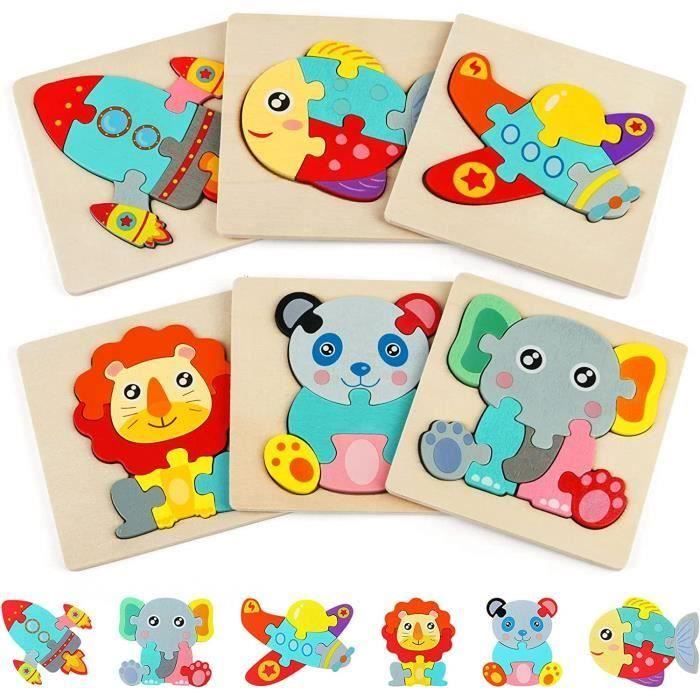 Puzzle 3D - AUTREMENT - Lot de 6 Animaux - Jouets Éducatifs - Couleurs ...