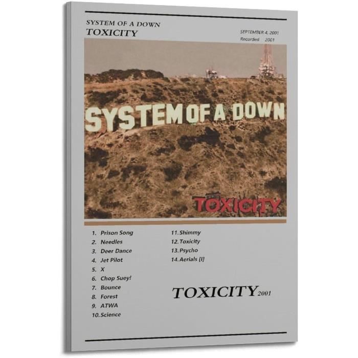 S.O.A.D Toxicity The Album Cover System Of A Down Poster Sur Toile Décoration Murale Poster ...