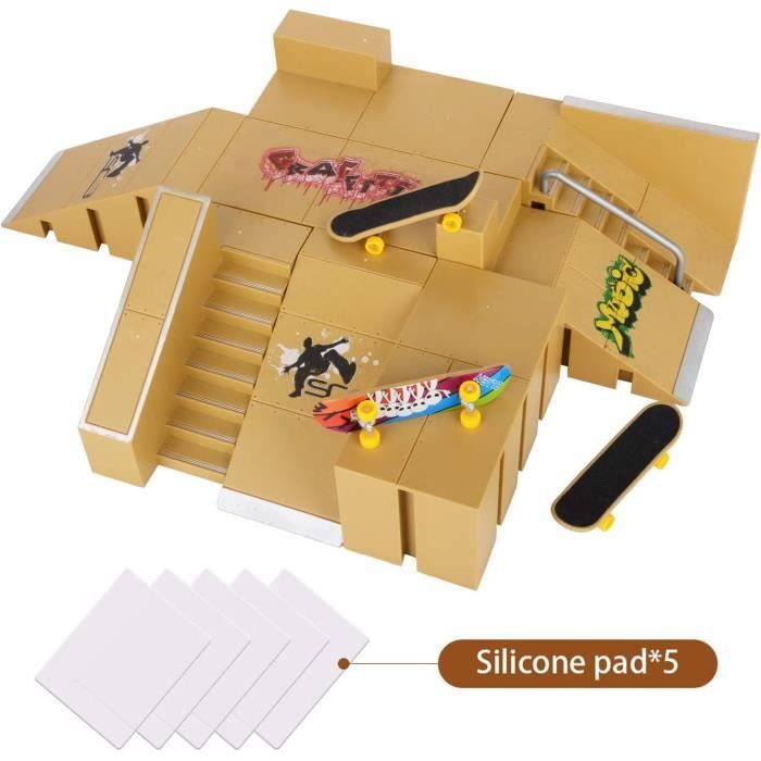 Kidshobby Mini Finger Skateboard Ramp Park Kit Avec 8 Finger Board Site ...
