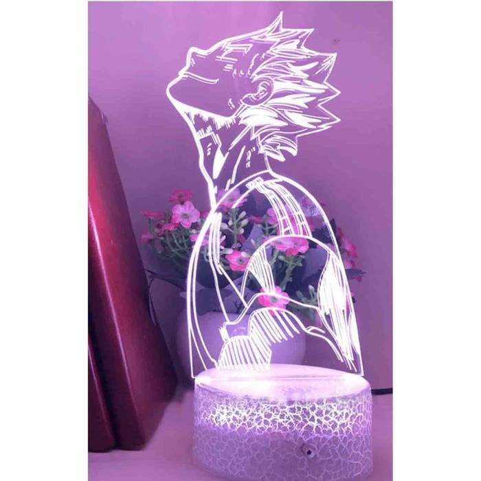 Veilleuse Illusion 3D Led, Thème Manga, Personnage Haikyuu Kuroo, Lampe ...