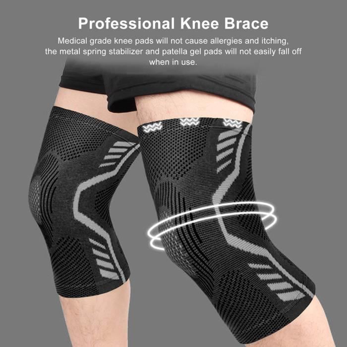 KIMISS Professional Knee Brace, Knee Protector Double Sided Metal ...