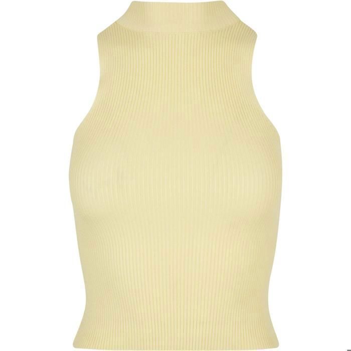 Body court à col roulé en tricot côtelé femme Urban Classics - jaune ...