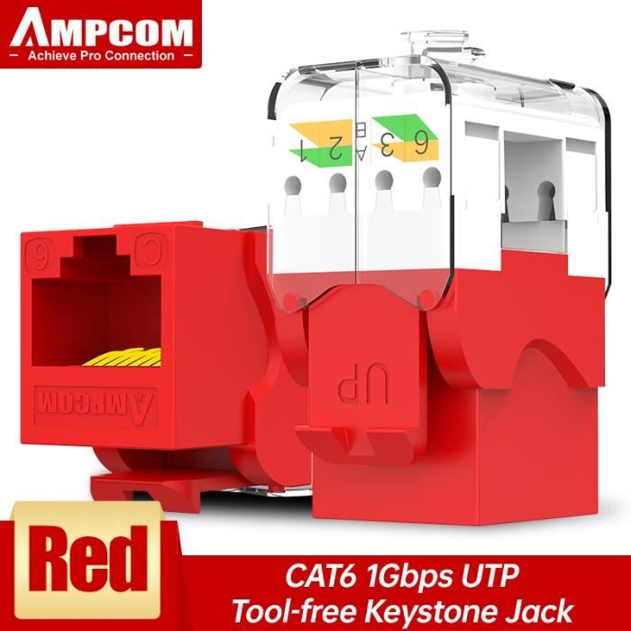 Adaptateur de Module Keystone CAT6A CAT6 CAT5e,RJ45 UTP sans outil de ...