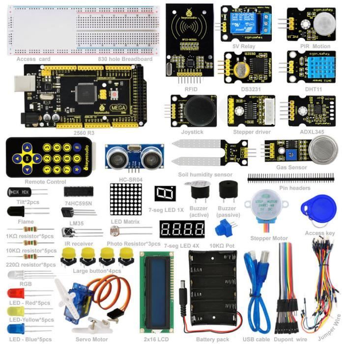 Mega 2560 R3 kit de demarrage super kit d'apprentissage Rfid pour ... Mega 2560 R3 kit de demarrage super kit d'apprentissage Rfid pour ...
