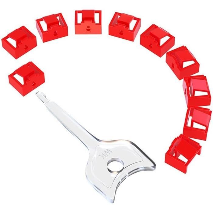 10 Pièces Ethernet Hub Port Rj45 Anti Dust Cover Cap Protector Plug ...