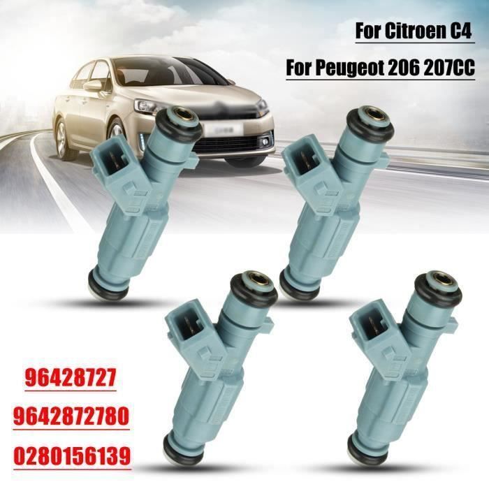 4x Injecteur de carburant d'essence Pour Peugeot 206 207CC Citroen C4 ...