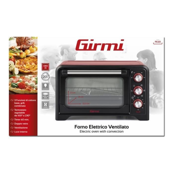 Four électrique convection - GIRMI - FE20 - 20 litres - 1380 Watt - Cdiscount Electroménager