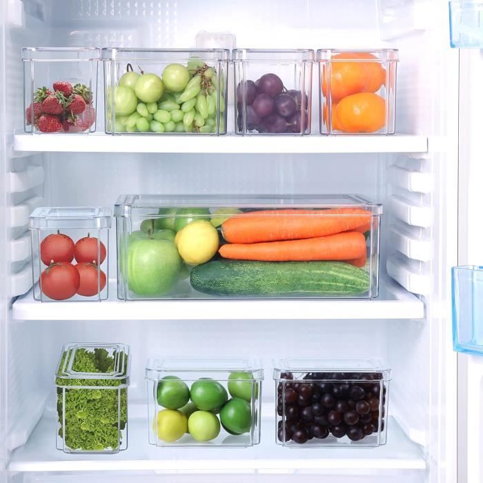 Boite Rangement Frigo Et Aliments En Plastique Avec Couvercle [Lot De 4 ...