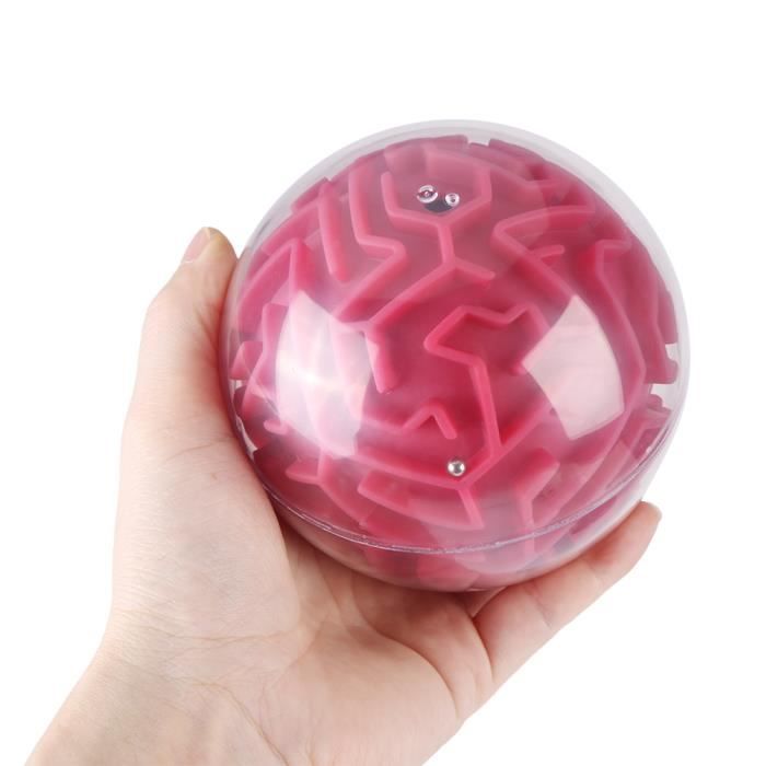 Boule de labyrinthe (Rose Rouge)3D Magie Maze Ball Jouet 3D Boule ...