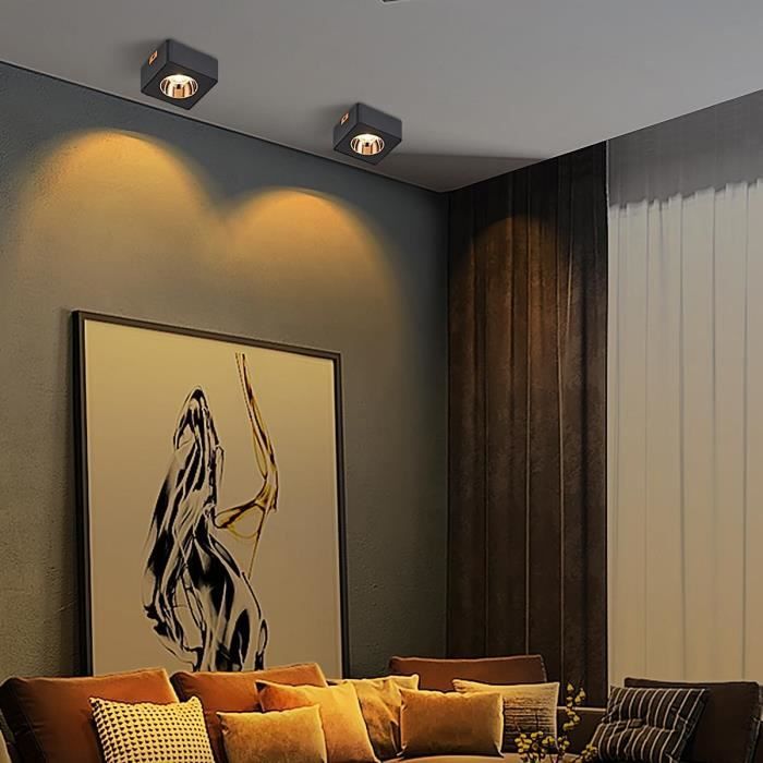 12W Led Ultra-Mince Spots Muraux Spots De Plafond Applique Murale Noir ...