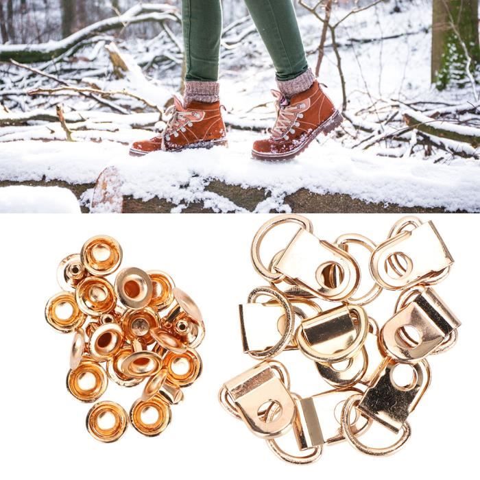 SALALIS Crochet de lacet Ensemble de 100 crochets à lacets, boucle à ...