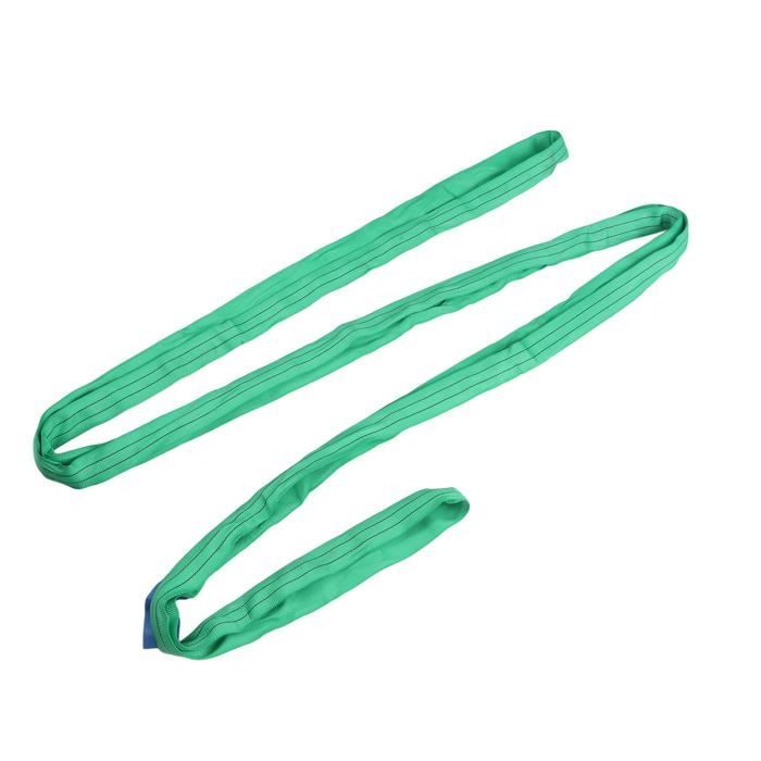 XIJ Sangle d'élingue de levage Lift Sling Strap 4M 2T Vert Renforcé ...