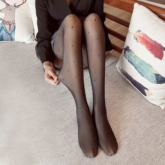 Collants chauds translucides pour femmes,bas thermiques,collants isolés,effet peau,pantalons ...