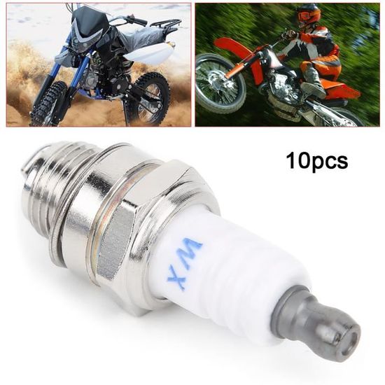 Ashata Bougie d'allumage Qiilu Spark Plugs, 10pcs BPT L7T Ceramic Spark Plugs for 43cc 47cc 49cc ...