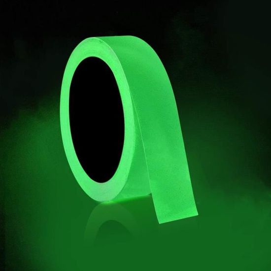 Ruban Adhésif Autocollant - Bande Fluorescente - 2,5 cm x 10 m - Vert Fluorescent - Amovible ...