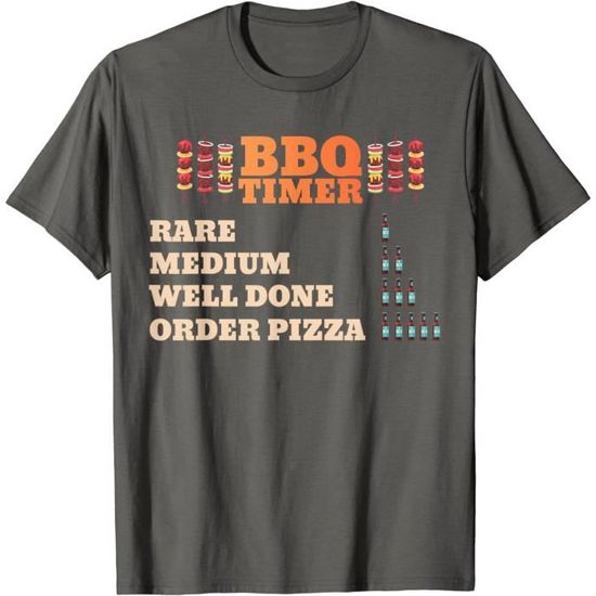 Funny BBQ Timer Barbecue Grill master Grilling Drinking beer T-Shirt ...