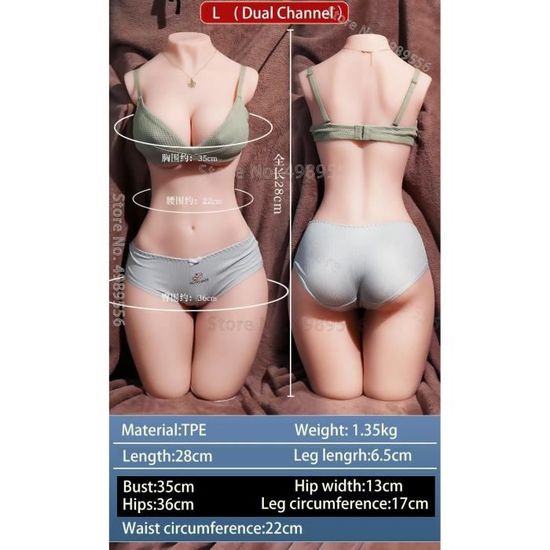 Beurre sexuel pour hommes, 3 tailles, demi corps, gros torse, vagin 24kg, masturbateurs ...