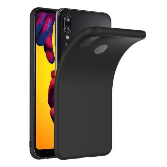 Cophone® Coque Noir HUAWEI P20 LITE , Housse etui noir en Gel TPU ...