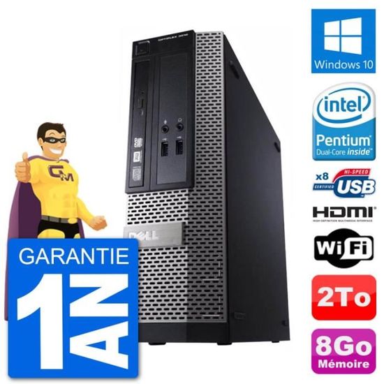 PC Dell OptiPlex 3010 SFF Intel G2020 RAM 8Go Disque 2To HDMI Windows 10 Wifi - Cdiscount ...