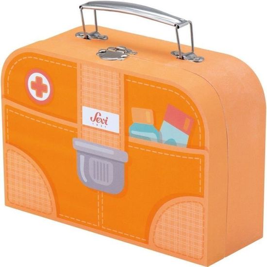 Valise de médecin en bois SEVI - Set de 10 pièces - Orange - Cdiscount ...