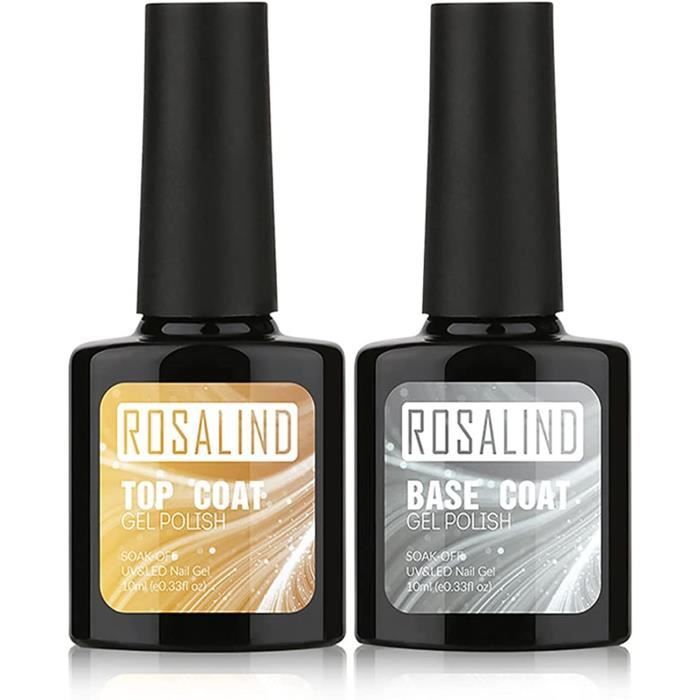 Base et Top Coat Vernis Semi Permanent Semi Permanent UV LED Soak Off ...