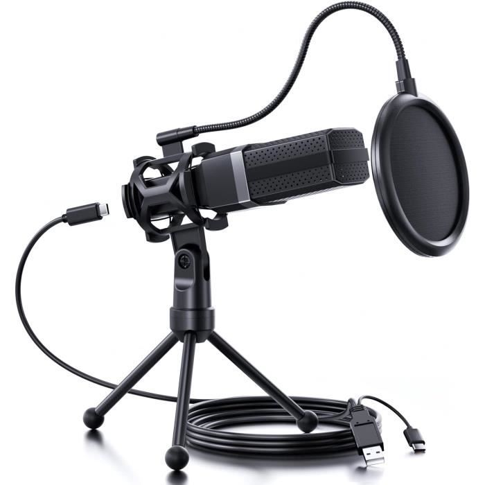 PC USB Microphone 16mm Core Microphone Ultra Clair Condensateur ...