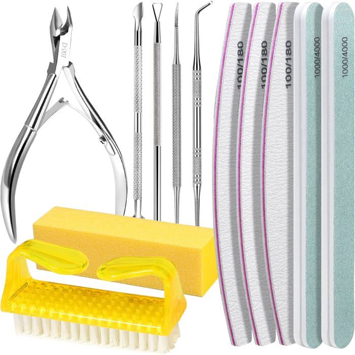 Set de manucure et pédicure - SVATV - 12 pièces - Limes ongles 100/180 ...