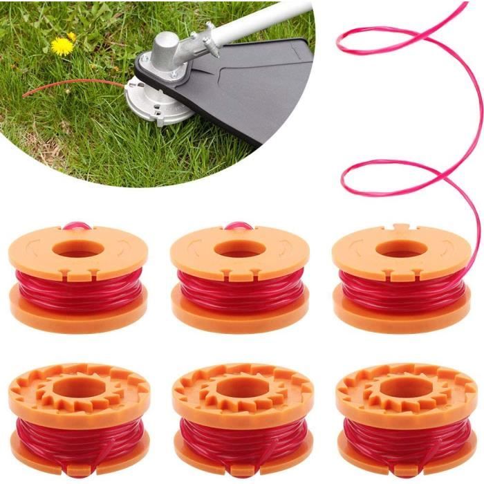 6 Pcs Bobine De Rechange Pour Coupe-Bordure, Bobines De Fil De Rechange Pour Débroussailleuse ...