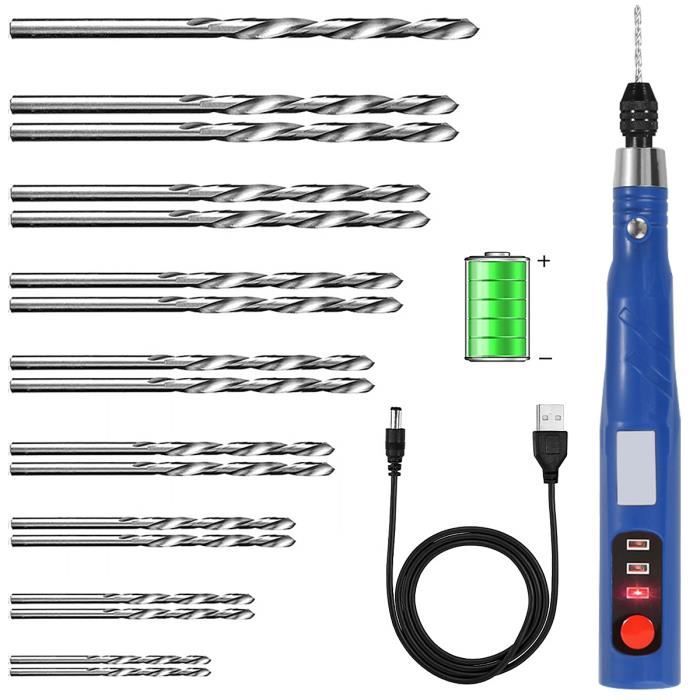 Bleu - Perceuse à main électrique sans fil, outil lointain avec 3 ...