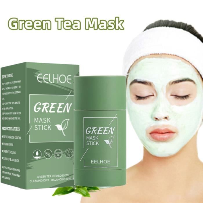 Masque au the vert,masque nettoyant en profondeur pour le visage,baton ...
