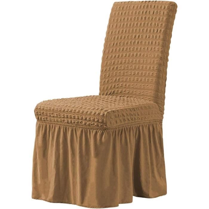 Housses De Chaise De Salle À Manger Extensibles Avec Jupe Longue ...