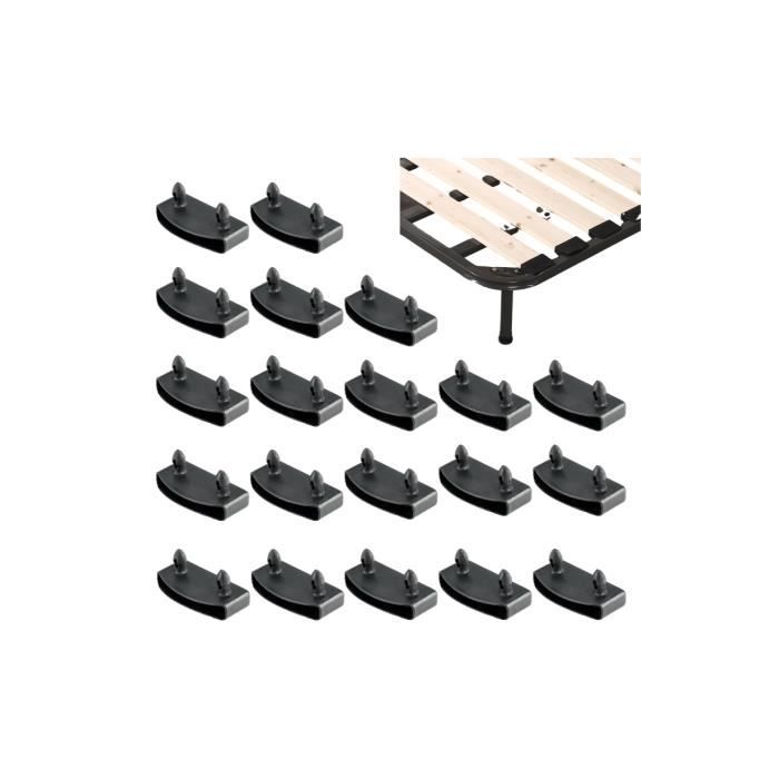 20 Pièces Embout Latte Sommier 50 * 9 mm pour Lit,Capuchons Noirs ...