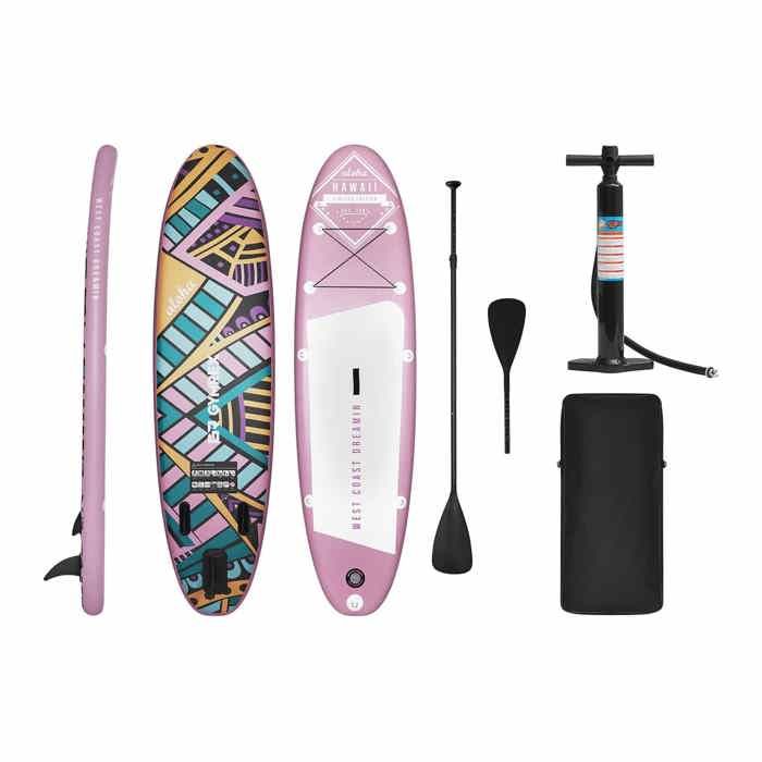 Stand Up Paddle Board Gonflable Surf Pompe Pagaie et Accessoires 110 kg ...