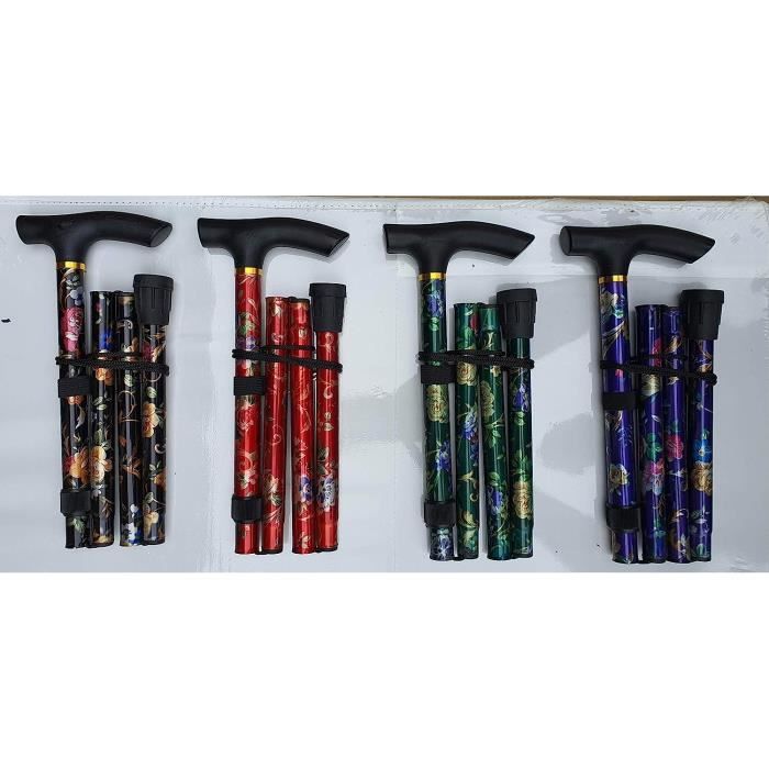 Canne Pliable Fantaisie Avec Imprimé Floral - Aide À La Marche - Canne ...