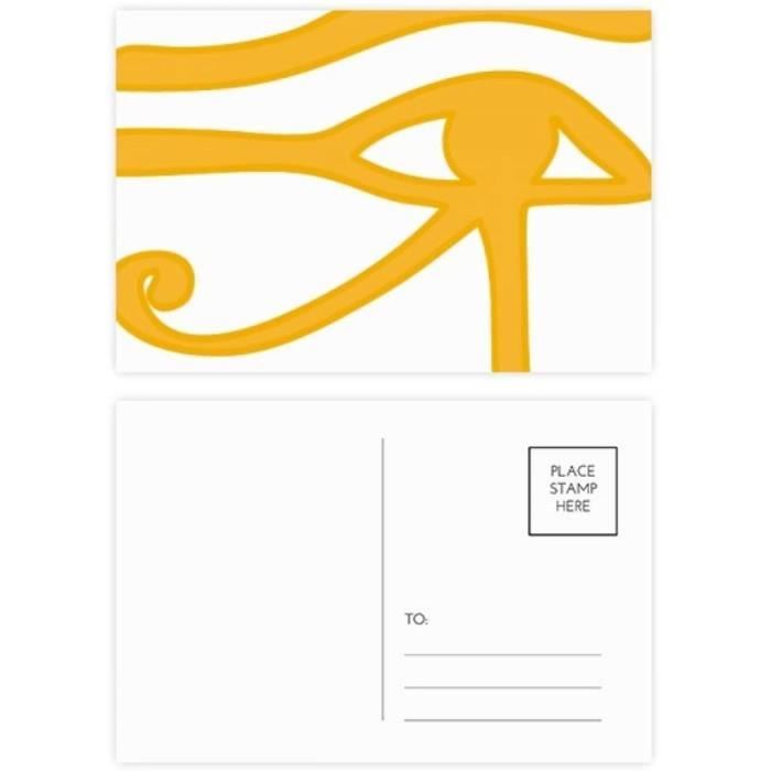 MotifAntiqueDécoration yeux Egypte Jeu de cartes postales anniversaire ...