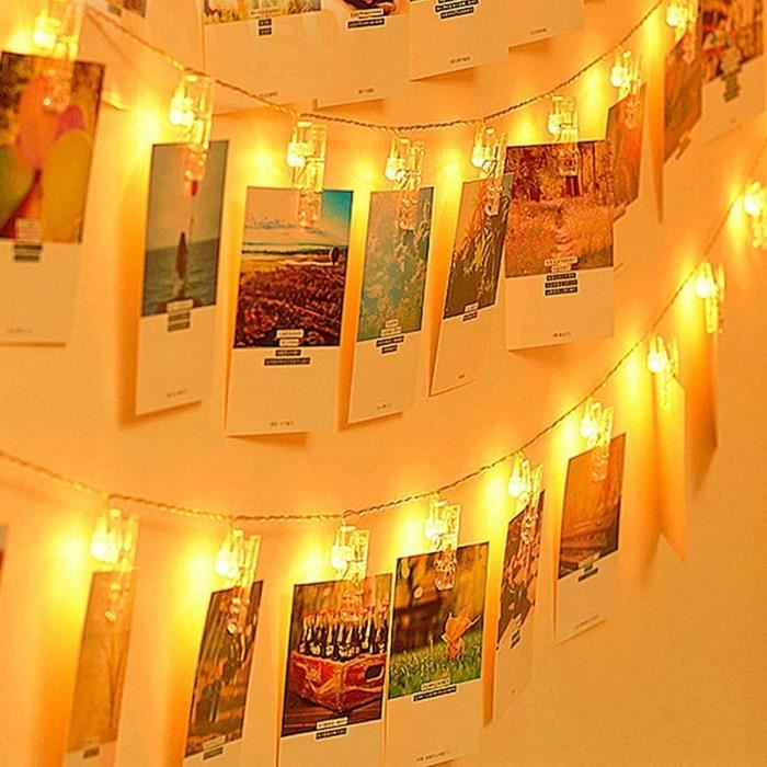 Guirlande Photo Led, Guirlande Lumineuse Photo Led Avec 30 Clips 3.2 ...