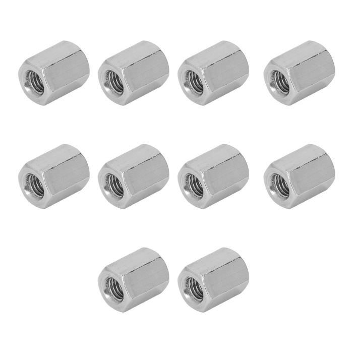 Écrou d'accouplement hexagonal - CIKONIELF - M10 - Acier inoxydable 304 - Lot de 10 - Cdiscount ...