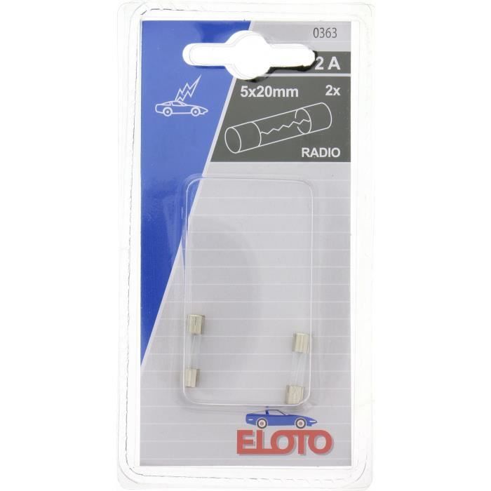 ELOTO 2 fusibles auto en verre;2 fusibles autoradio;5x20mm;2A - Cdiscount