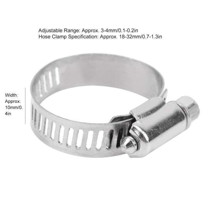 Collier de tuyau - GOTOTOP - Lot de 100 - Acier inoxydable - Fixation ...