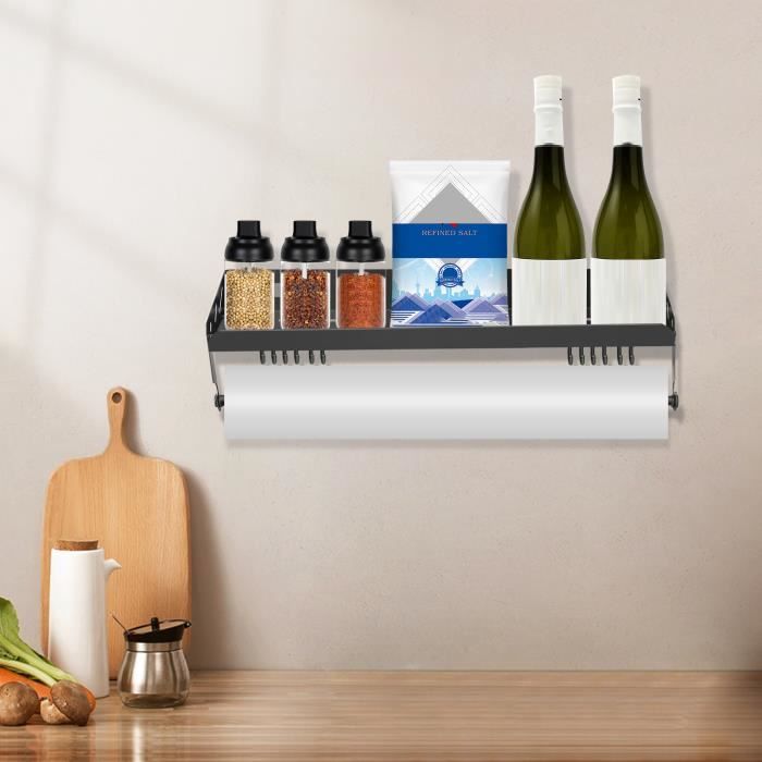 KEDIA. Etagere Murale Noire, Tablette Murale Flottante, Murale pour ...