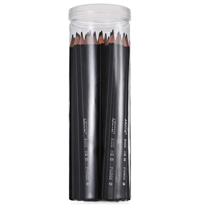 HB Crayon Marco Axiom 8000 50pcs Hexagonal crayon HB Papeterie NOIR ...