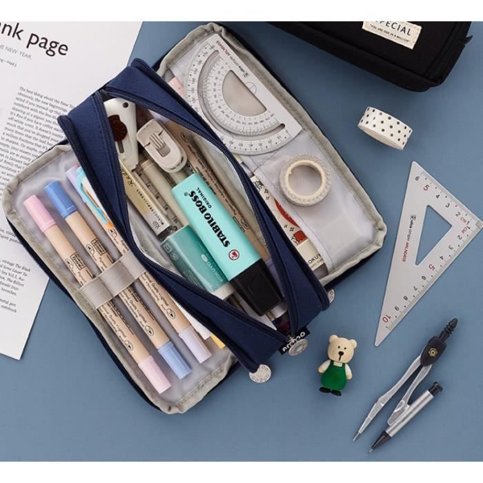 Trousse Adolescents Grande CapacitéTrousse 3 Compartiments Trousse ...