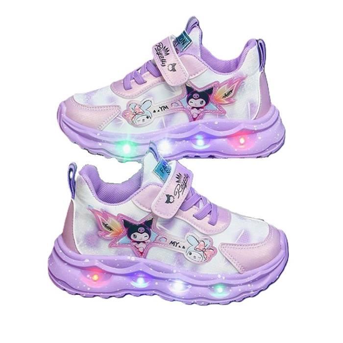 Baskets LED - VITATA - Kuromi - Velcro - Cuir artificiel - Violet ...